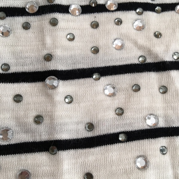 Talbots | Tops | Nwt Talbots Sparkle Blackcream Striped 34 Shirt | Poshmark